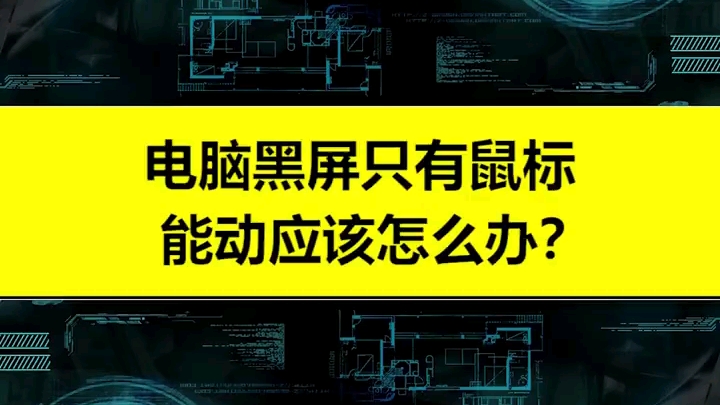 电脑黑屏只有鼠标能动应该怎么办