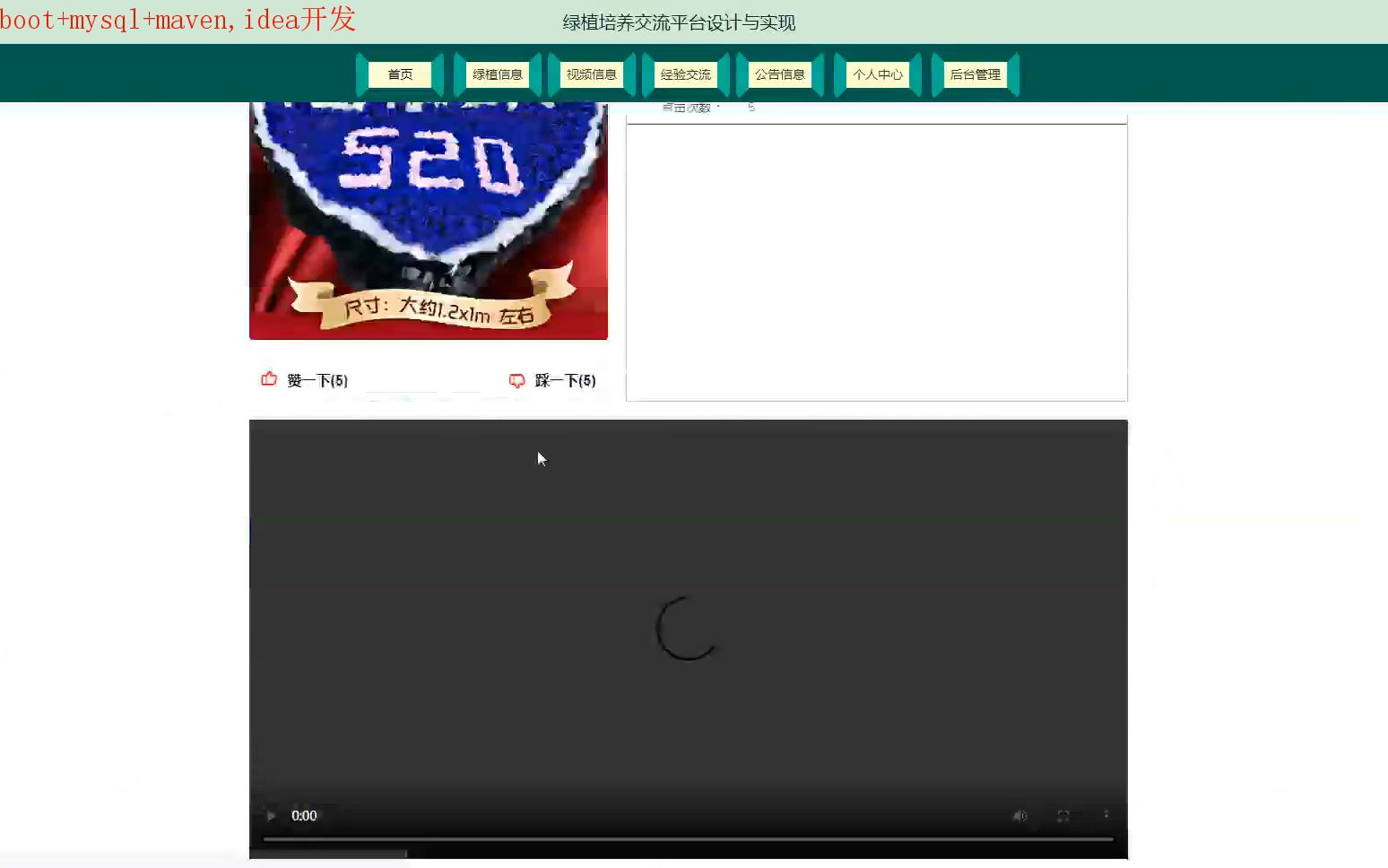 springboot绿植盆景培养交流网站java毕业设计案例mysql源代码lw
