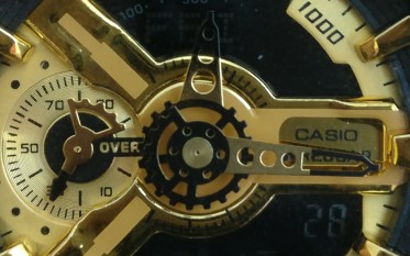 卡西欧ga110黑金,虽不知真假,但这逆时针是真的爽