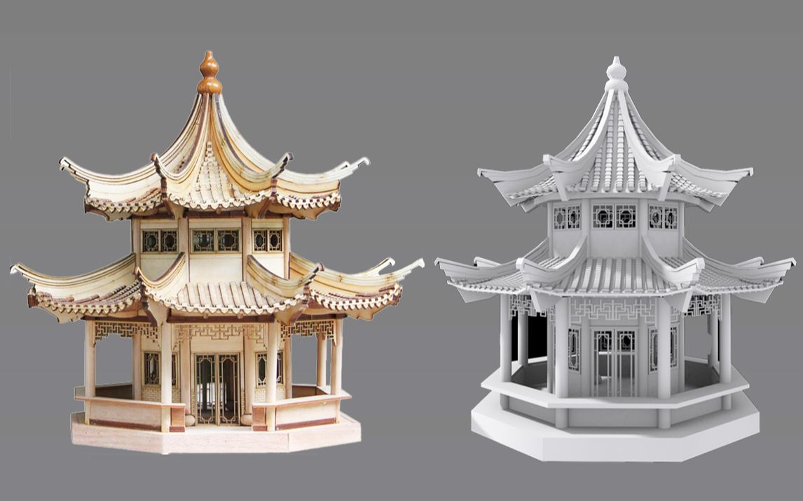 【3DMAX建模】古风场景模型制作,玲珑宝塔建模案例讲解