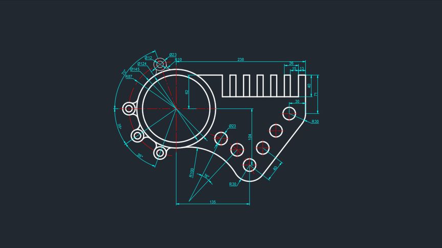 CAD草图绘图实例01