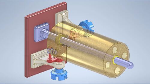 一个视频看懂机械原理:将旋转运动转化为直线运动的机制