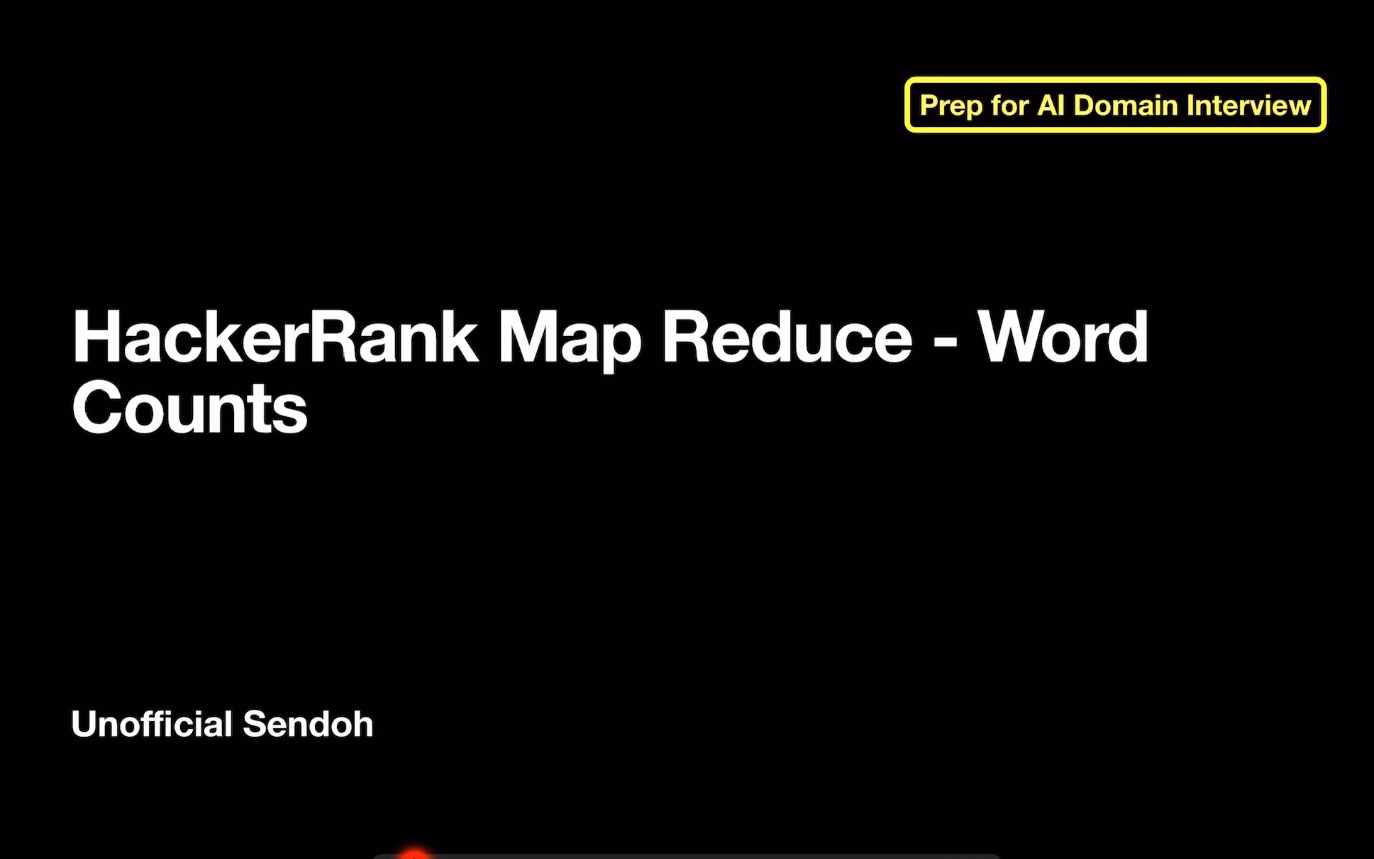 [英文解说] HackerRank Map Reduce -单词统计