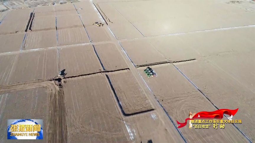 临泽:10万亩高标准农田建设项目全面开工