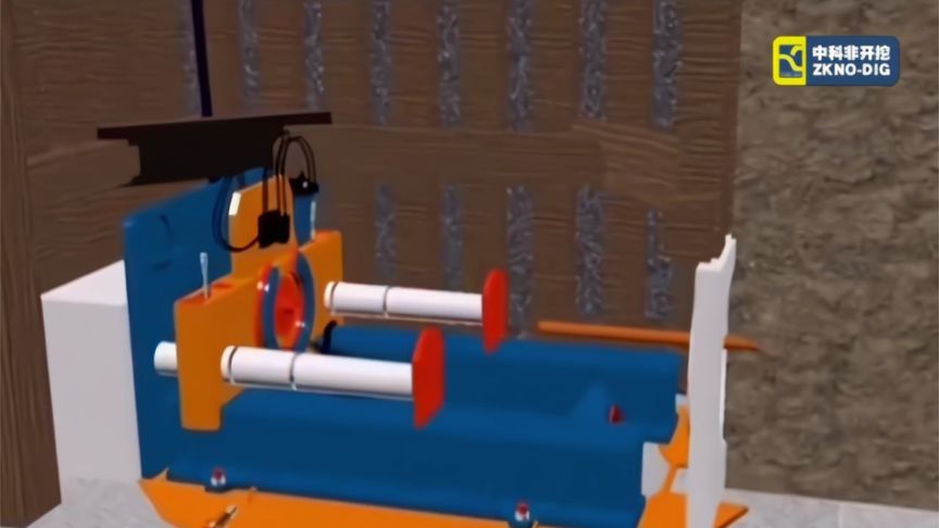 微型顶管施工动画