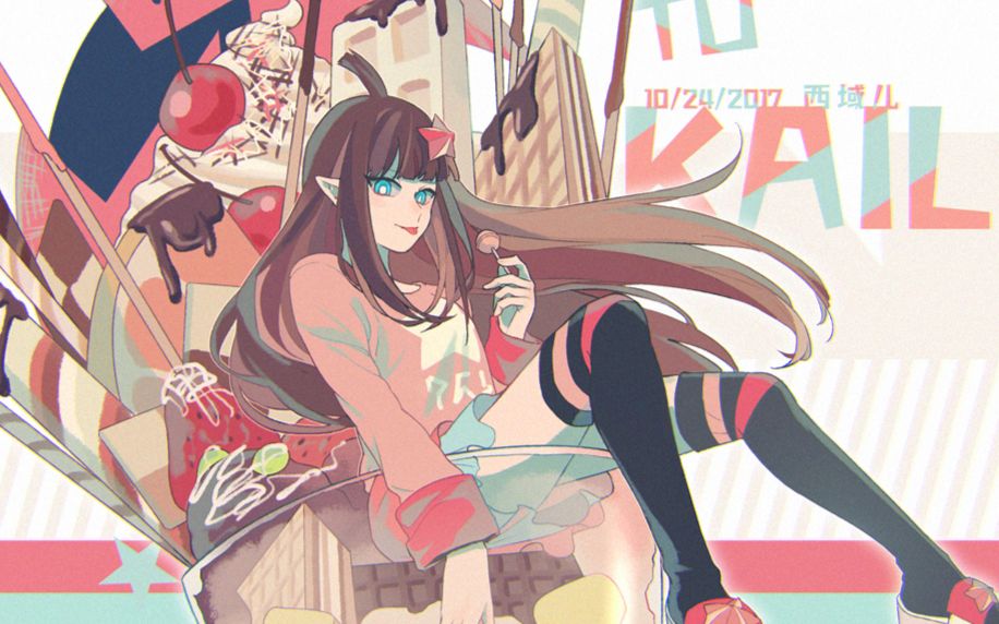 【凹凸世界】凯莉 2017生日贺图 绘画过程