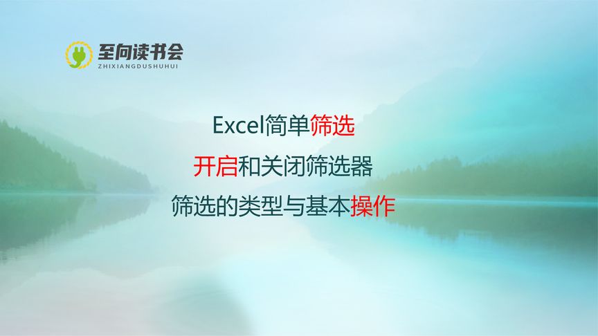 Excel简单筛选,开启和关闭筛选器,筛选的类型与基本操作