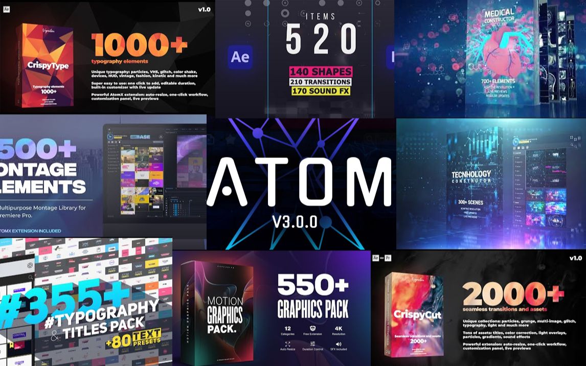 影视后期宝藏资源,收藏即赚到!高质量AE汉化扩展脚本AtomX,共更新...