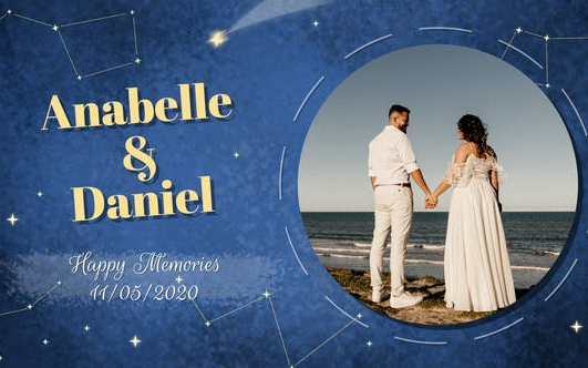 AE模板-星座效果星座连线特效的幻灯片视频婚礼相册视频同学聚会...