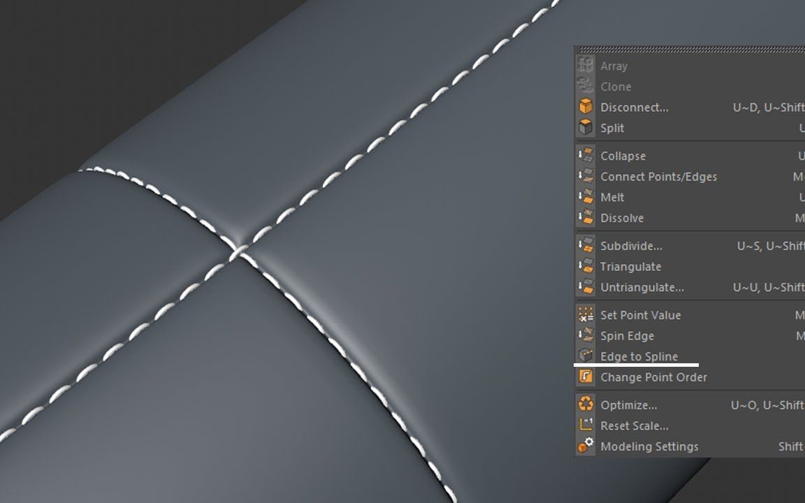 C4D制作缝纫线迹效果的建模教程(中文字幕)