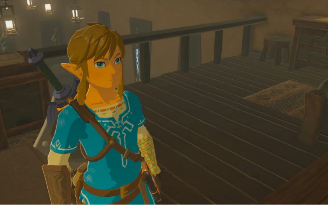 塞尔达荒野之息里,当你做完英杰诗篇得到一百年前的照片时,林克回到...