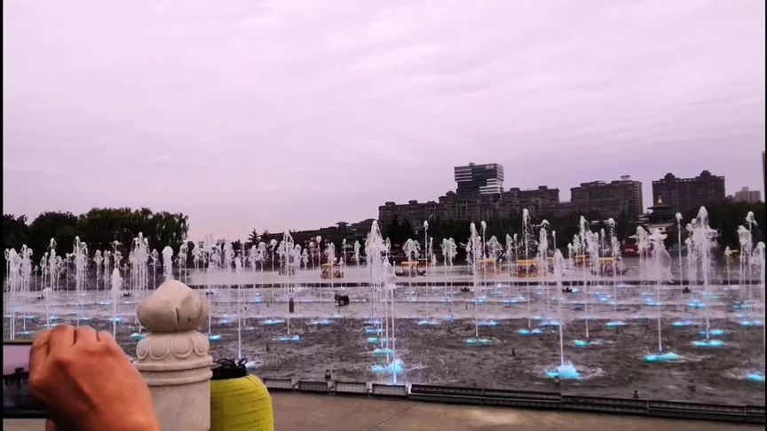音乐喷泉表演很震撼,没舍得剪辑,发个完整版#中秋国庆动起来