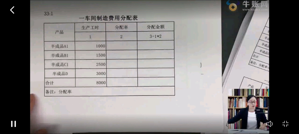 070 零基础学盘账 分配一车间制造费用