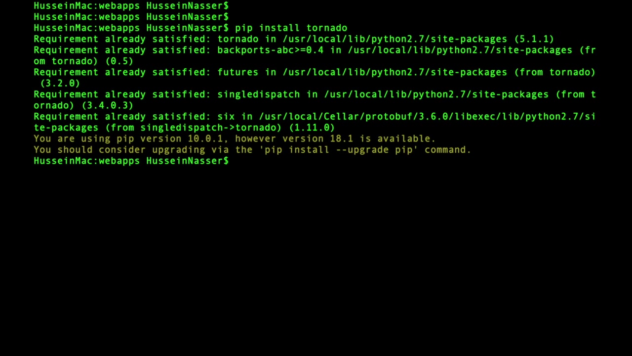 【油管搬运】使用python web框架Tornado 开发http服务器
