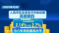央视新闻联播 2022 人民币在全球支付中的份额创六年来最高