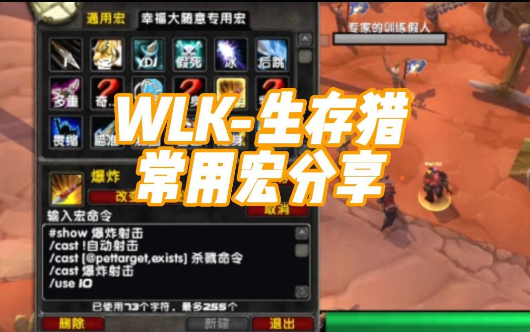 WLK-生存猎常用宏命令分享_哔哩哔哩bilibili_游戏杂谈