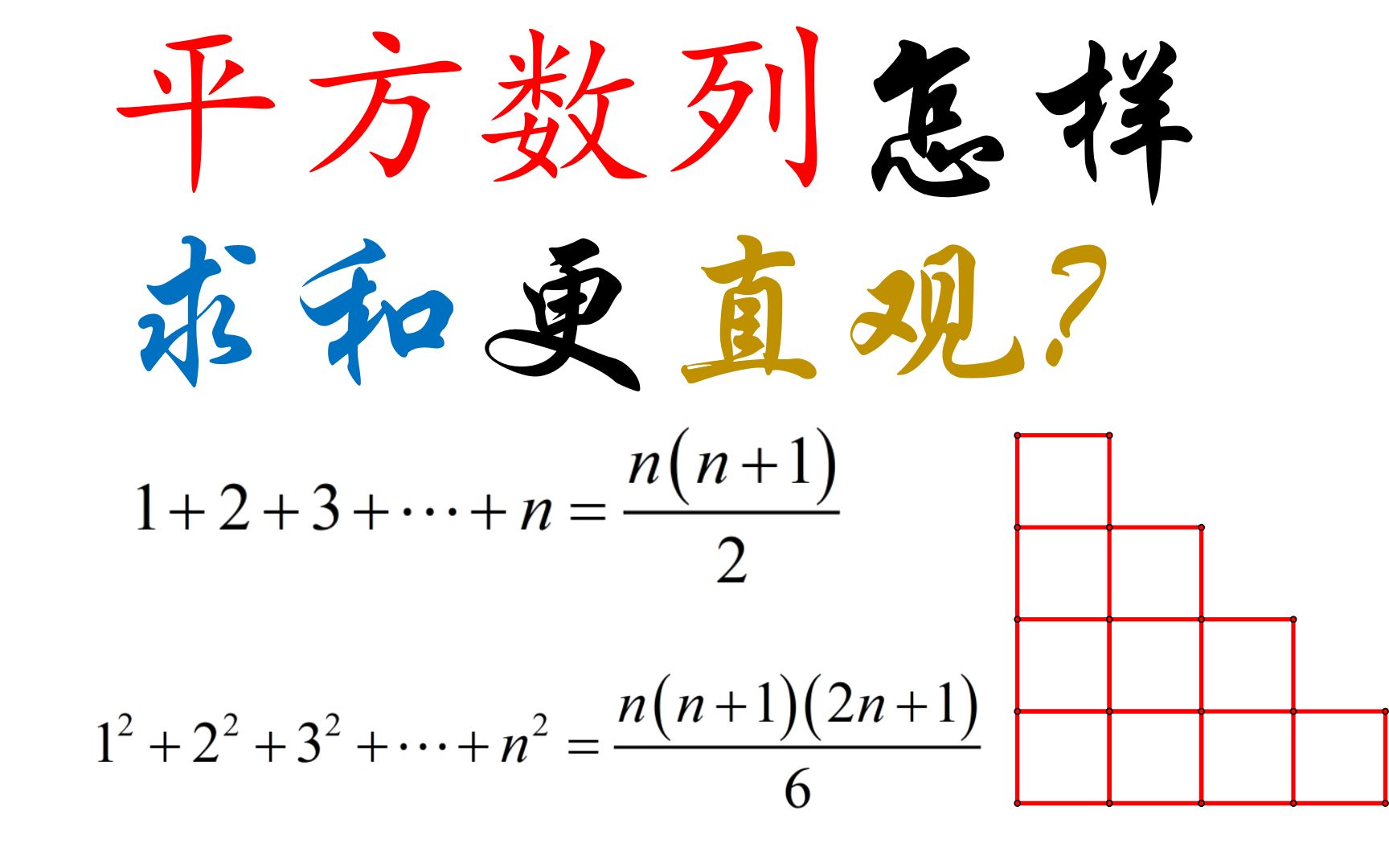1²+2²+3²+…+n²的直观求法