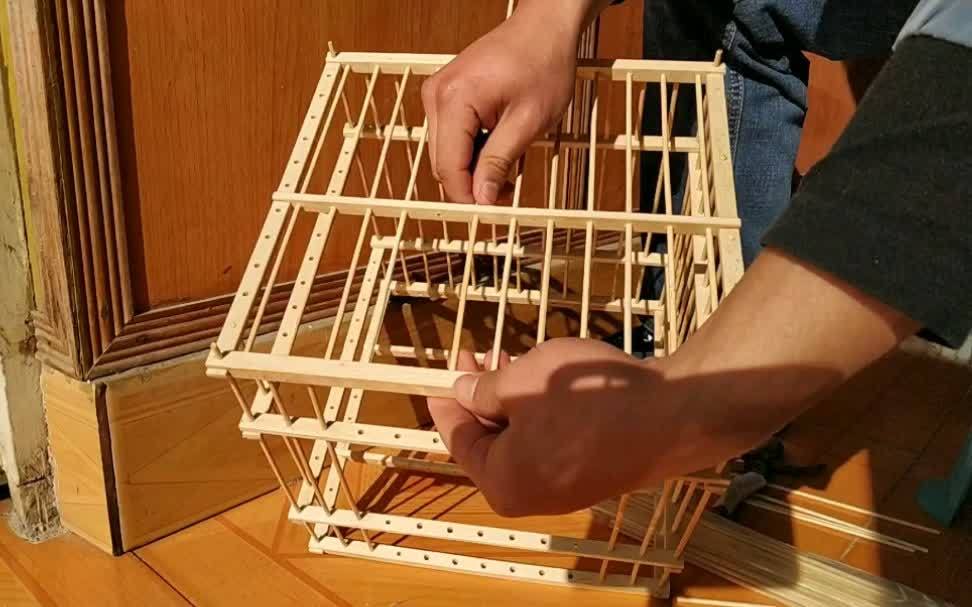 【鸟笼制作】做一个非常简单的鸟笼子,有些地方不规矩,凑合吧 不跑鸟.