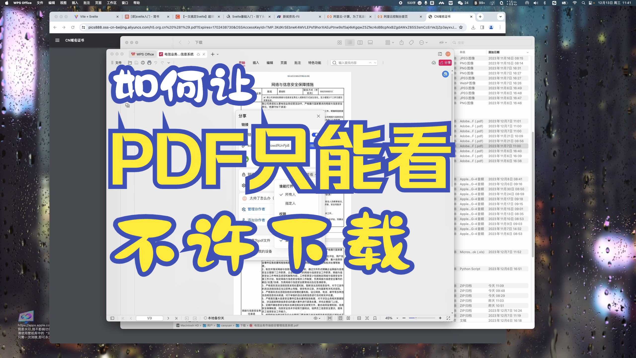 ...3分钟学会让pdf只能在线预览禁止下载打印!兼容手机和电脑浏览器!...