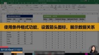 Excel 表格制作入门视频教程 第26集 使用条件格式功能,设置箭头图标,...