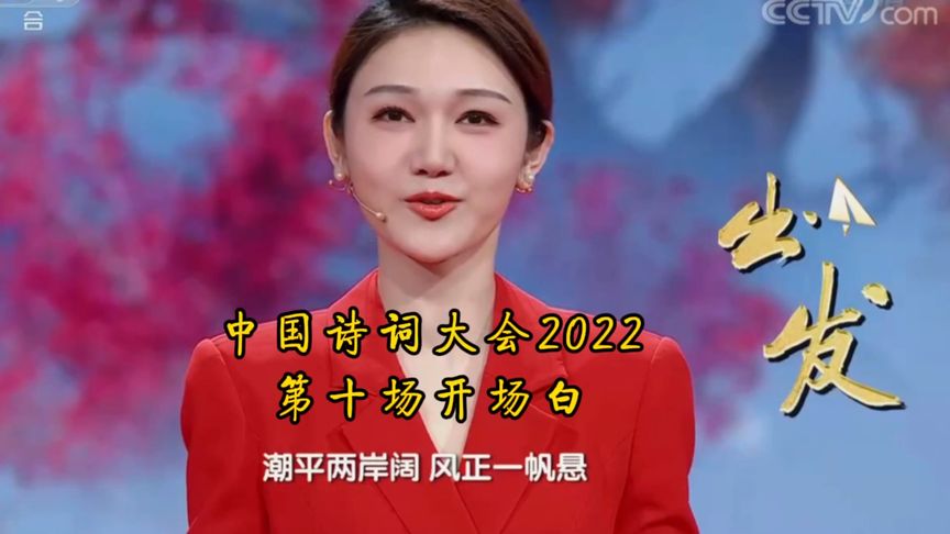 中国诗词大会2022,第十场开场白,用龙洋声音会说侵权