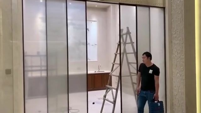 18窄边异向联动推拉门,有需要的联系我18577944433#极简窄边门