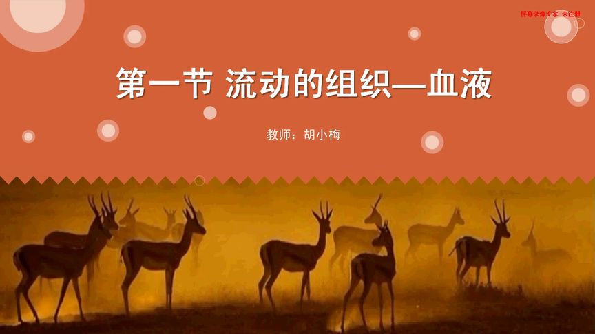 生物七年级下册人教版微课第四章第一节流动的组织-血液