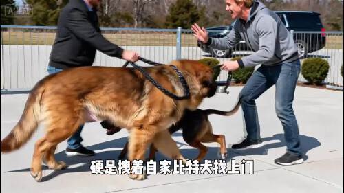 藏獒死咬比特犬反被一招锁喉!猛犬对决惊现绝对压制