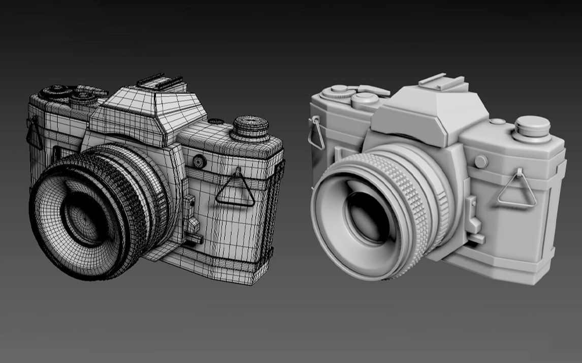 【3dmax建模】用3dmax制作一个照相机,新手入门零基础建模案例教学