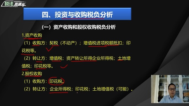 投资与收购税负分析