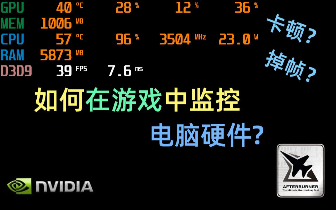 [教程]一分钟学会如何在游戏中监控电脑硬件&帧数
