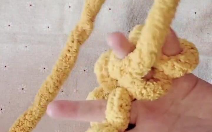 手指织围巾完整版教程