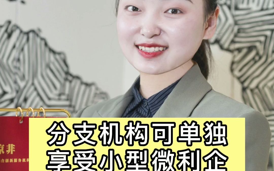 分支机构可以单独享受小型微利企业税收优惠政策吗#分公司 #小型...