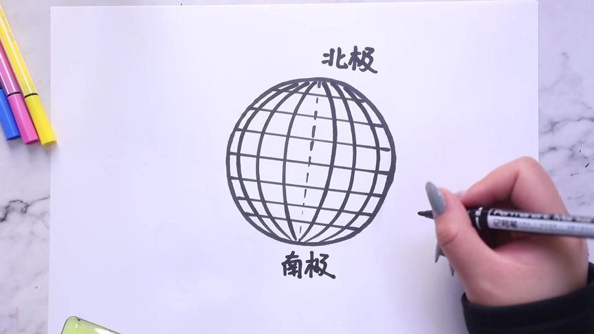 怎样画地球经纬度线