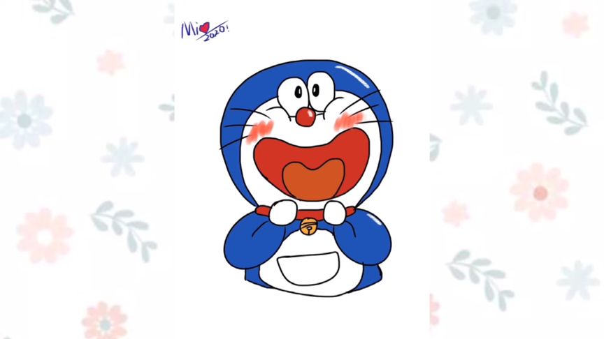 机器猫简笔画,跟着我的步骤画,简单哦