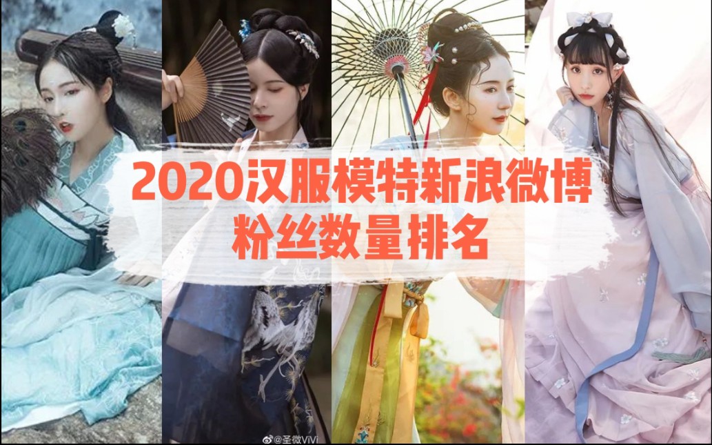 【汉服资讯】2020汉服模特新浪微博粉丝量排名