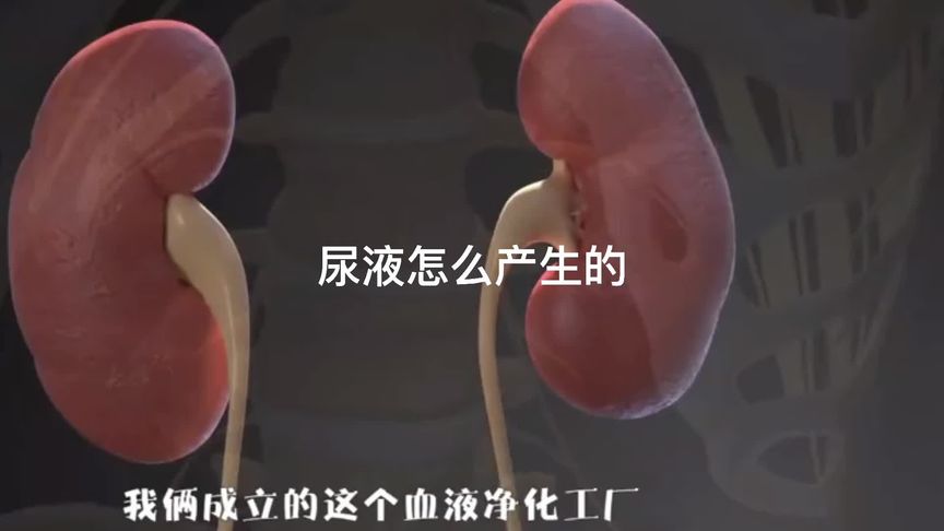 医学动画,#尿液怎么产生的 #肾脏