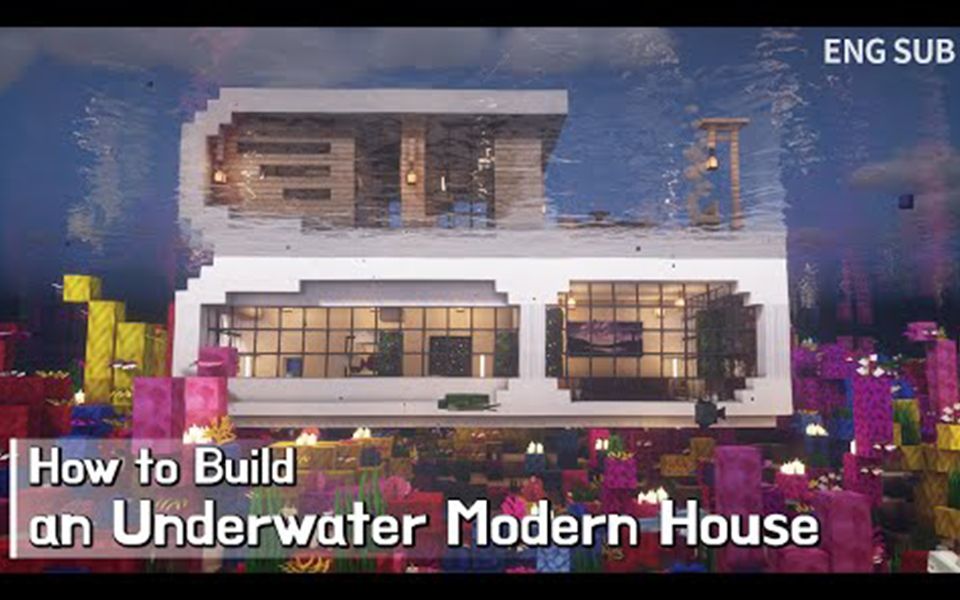 【IrieGenie】Minecraft我的世界 水下现代别墅建造教程(授权搬运)