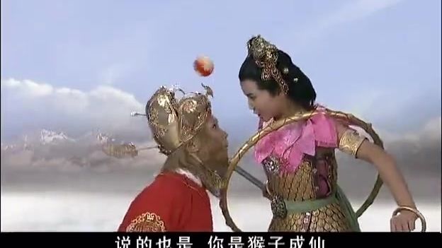 孙悟空和哪吒在天上赛跑,却是在斗法