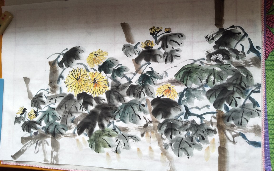 【零基础学国画】花卉教程·菊花(1)