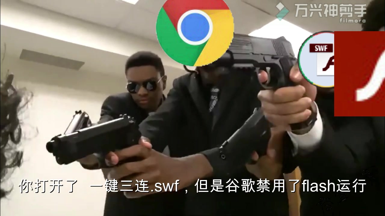当你用谷歌浏览器运行flash文件时…【蓝瞳】