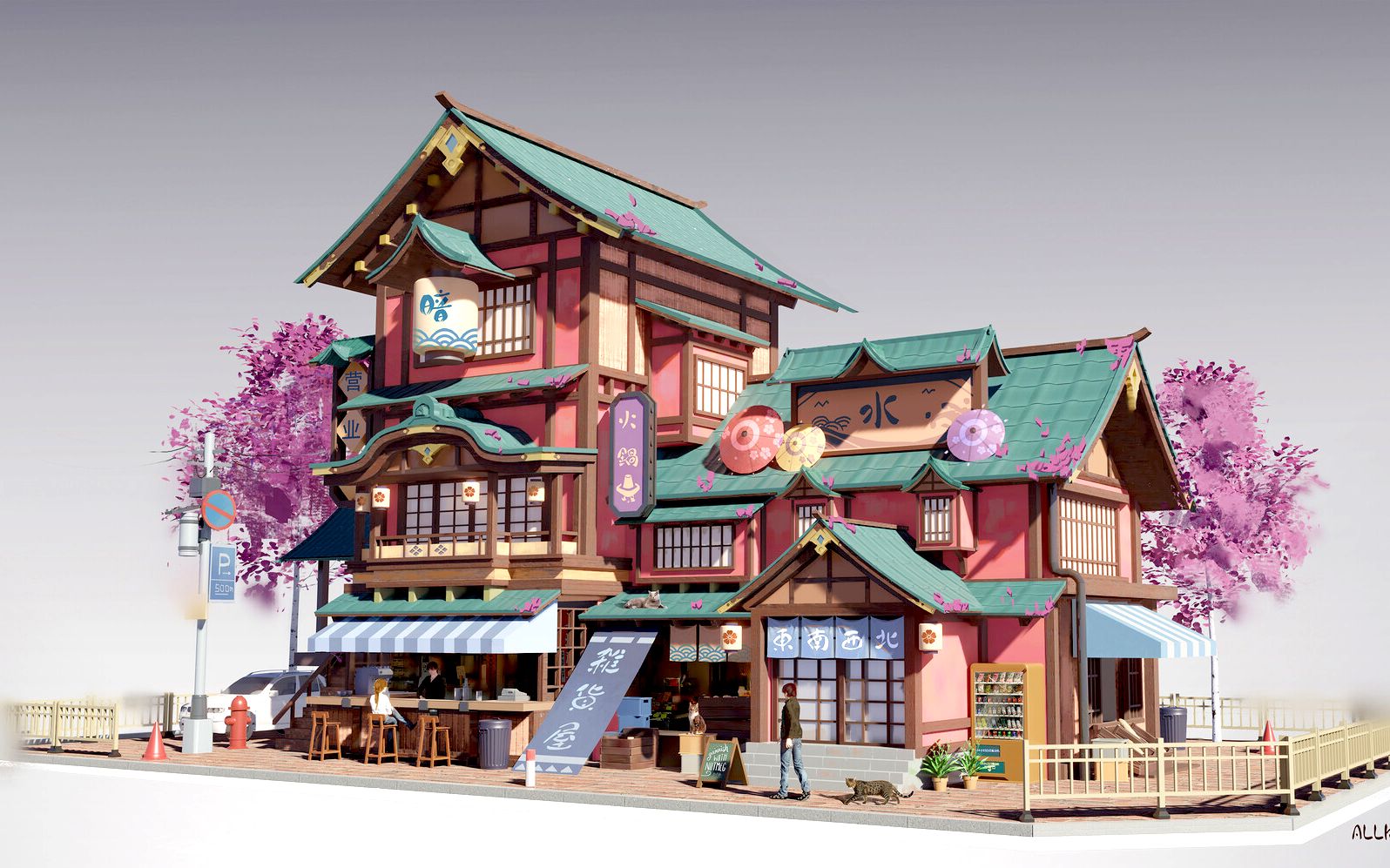 【maya建模】零基础风格化动漫场景制作教程,复式房屋结构建模