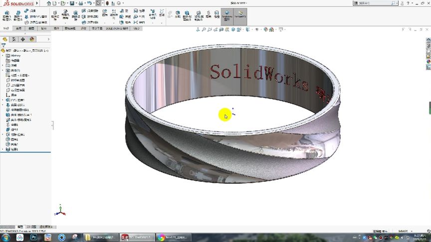 用SolidWorks画一个戒指