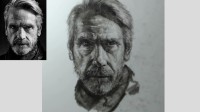 2小时作画,居然画得这么出神入化!教你正确使用压痕笔画胡须!