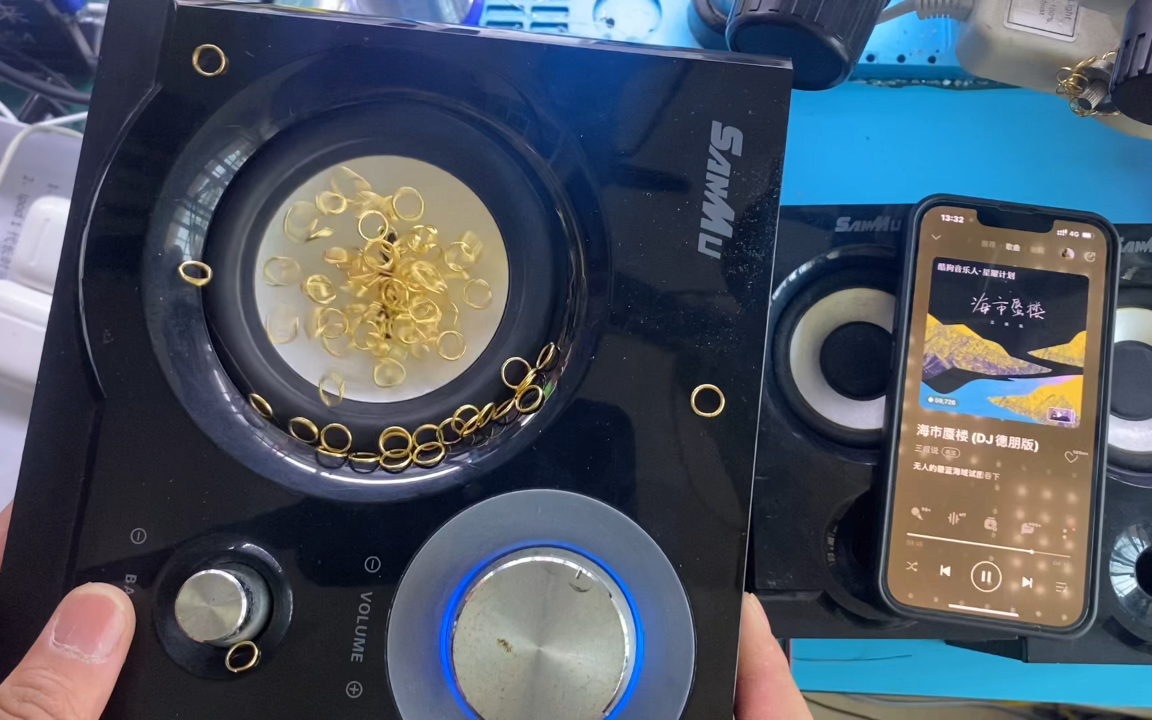 老音响改装无线蓝牙接收模块终于不用插线了,测试效果直接卧槽…
