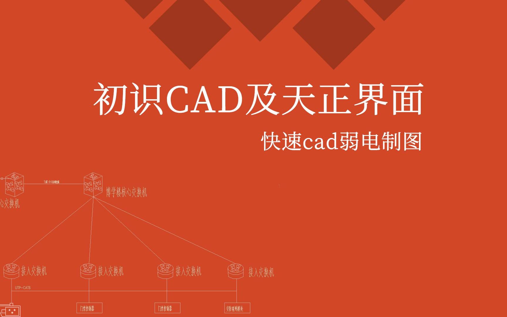 快速cad弱电智能化制图-初识cad及天正界面