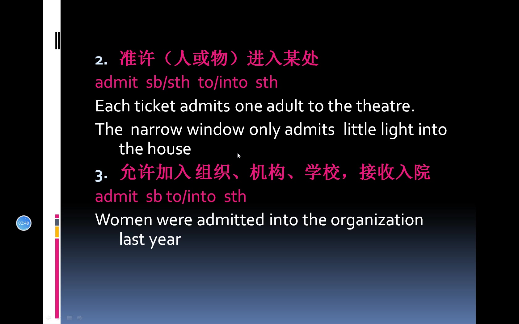 高考核心词汇admit用法详解