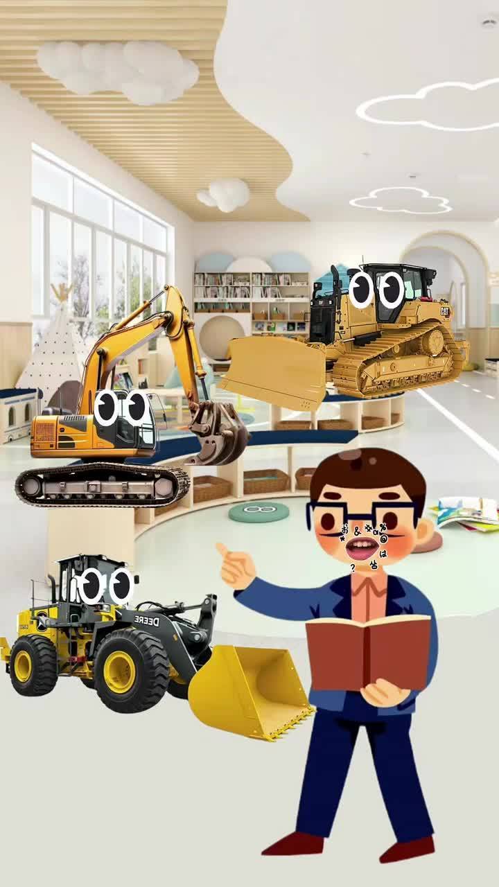 小挖机要把三字经吃进脑子里 #儿童启蒙早教益智动画片