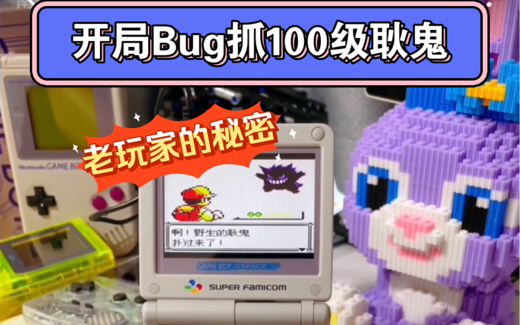《精灵宝可梦 黄》常磐森林bug抓100级耿鬼