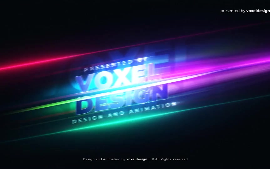 AE模板-炫光效果的动态文字标题模板速度运动文字预告片汽车赛车...